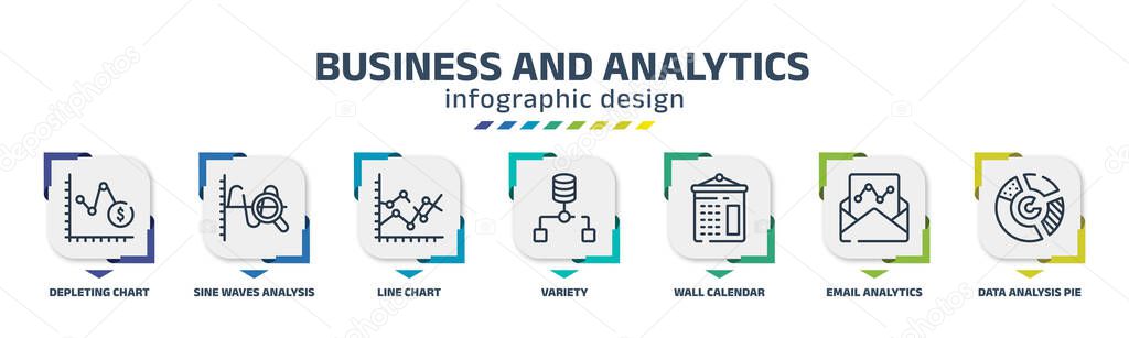business and analytics infographic design template with depleting chart ...