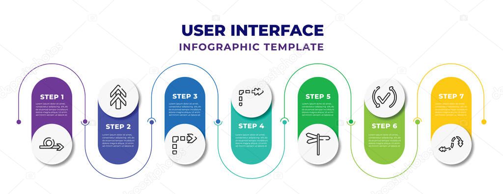 user interface infographic design template with sketch loop arrow ...