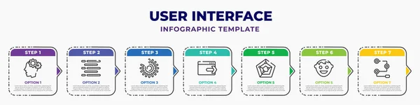 user interface infographic design template with brainstorming, justify, loading indicator, data ...