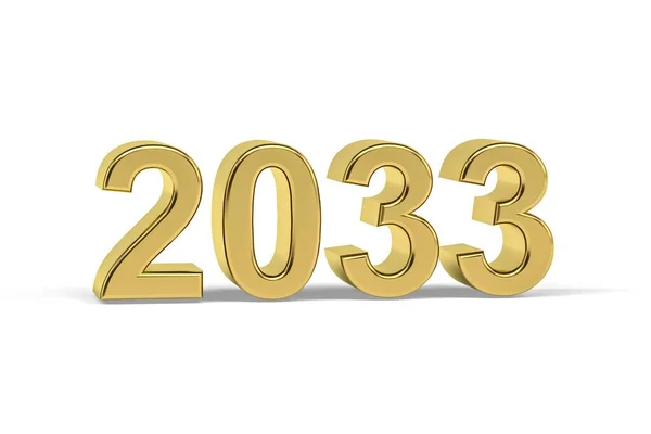 Número Oro 2024 Año 2024 Aislado Sobre Fondo Blanco Render — Foto de ...