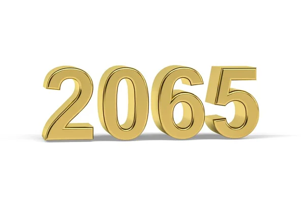 Número Oro 2024 Año 2024 Aislado Sobre Fondo Blanco Render — Foto de ...