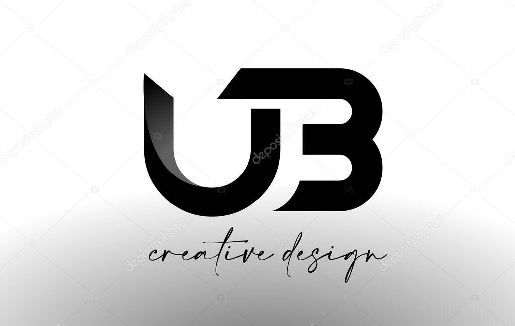 Diseño del logotipo de la carta de UB con aspecto minimalista elegante ...