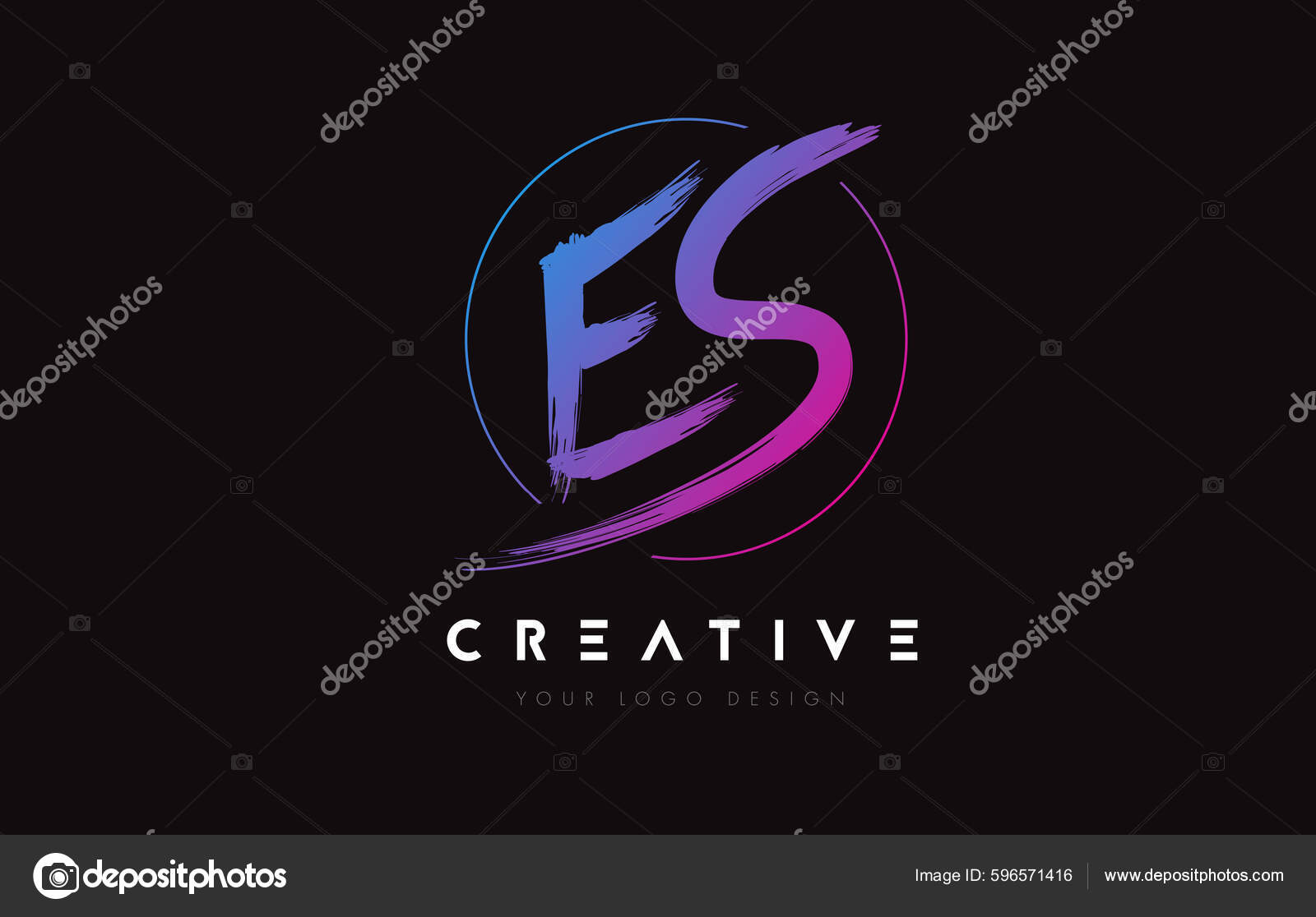 Creative Colorful Brush Letter Logo Design Artistic Handwritten Letters ...