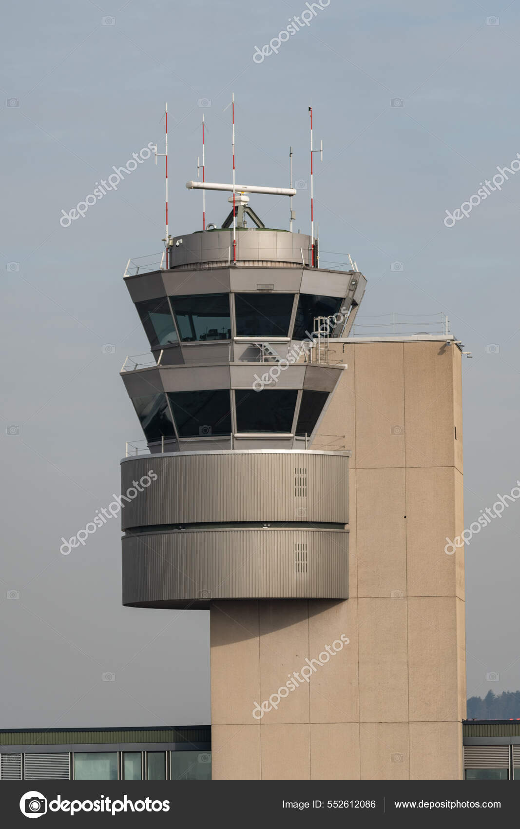 Zurich Switzerland March 2022 Tower Air Traffic Control Station ...