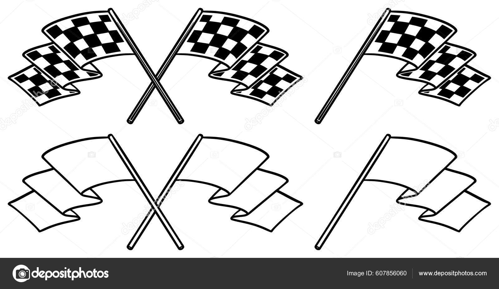 Race Flag Symbol Icon Vector Illustration Checkered Flag Icon Stock ...