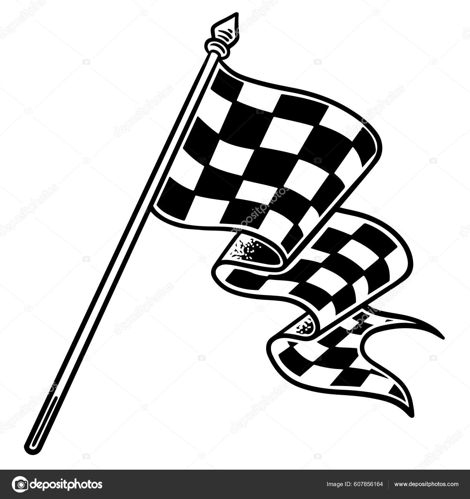 Race Flag Symbol Icon Vector Illustration Checkered Flag Icon Stock ...