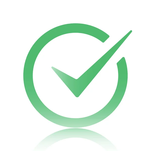 Green Tick Checkbox Vector Illustration Isolated White Background Stock ...