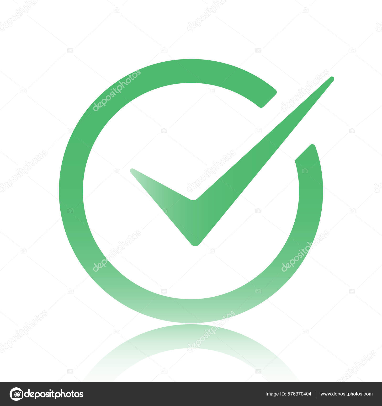 Green Tick Checkbox Vector Illustration Isolated White Background Stock ...