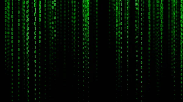 Green Matrix Background Falling Numbers Screen Technology Stream Binary ...