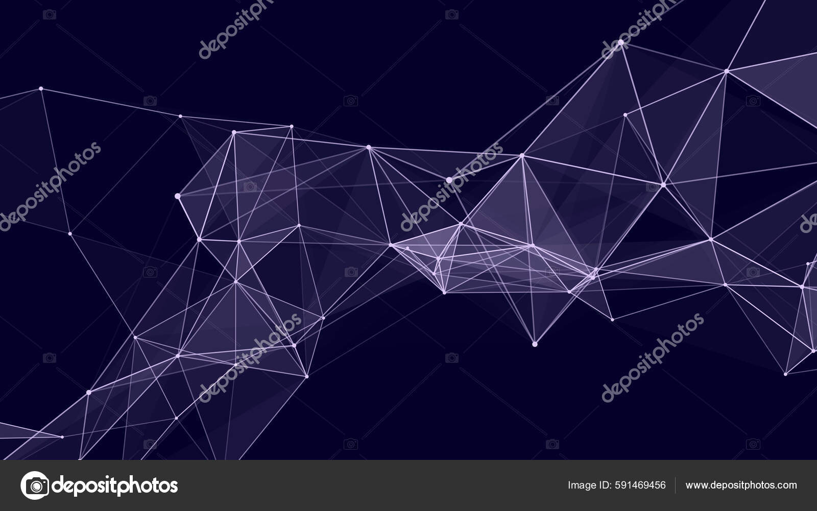Network Connection Structure Abstract Blue Background Moving Dots Lines Futuristic Vector de ...