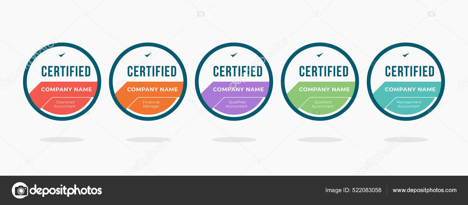 Financial Badge Logo Template Certified Finance Accounting ...