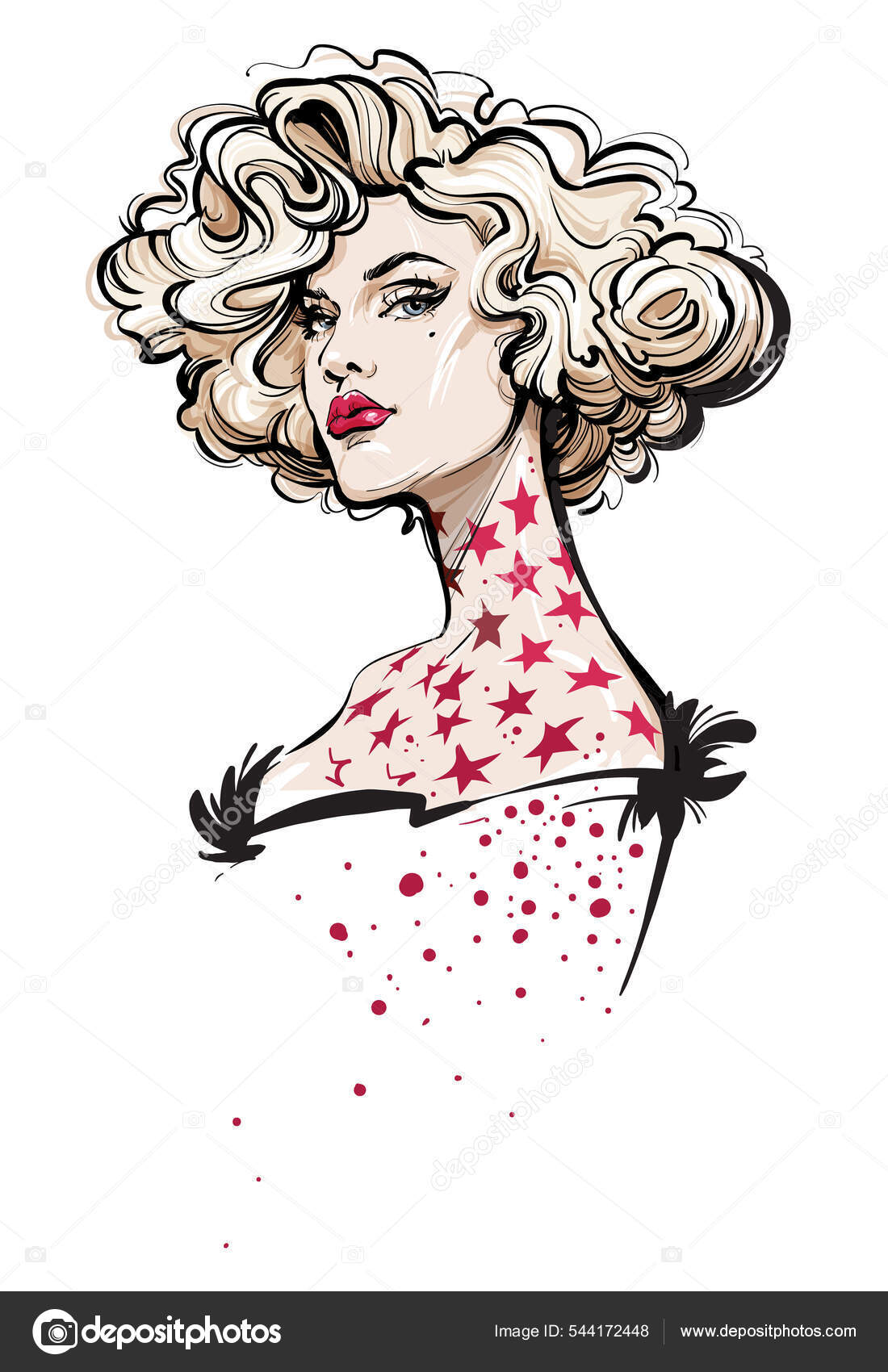 Fashion Illustration Beautiful Girl Stock Vector Image By ©slavno100