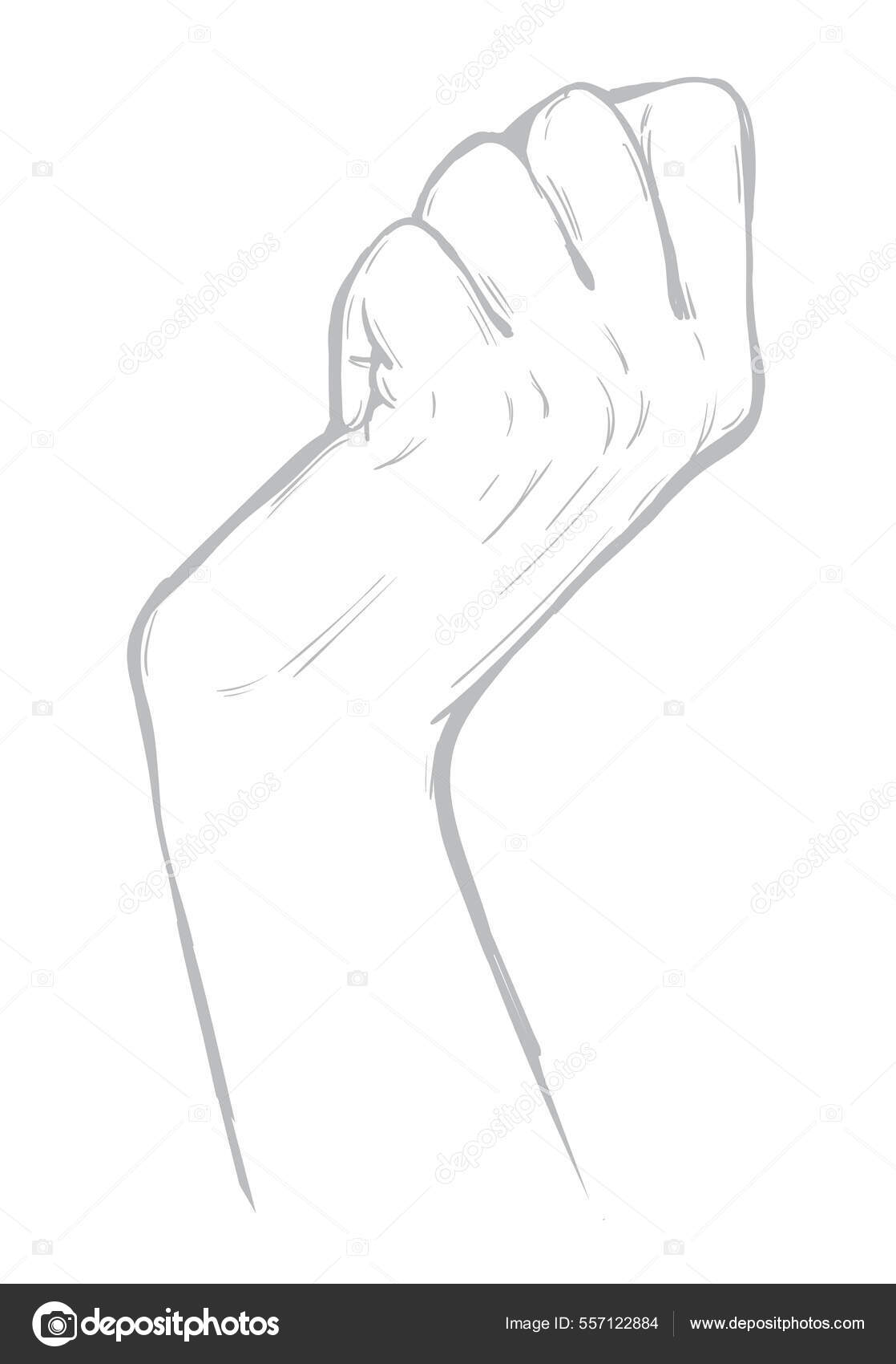 Human Hand Action Linear Vector Drawing Stock Vector by ©slavno100 ...