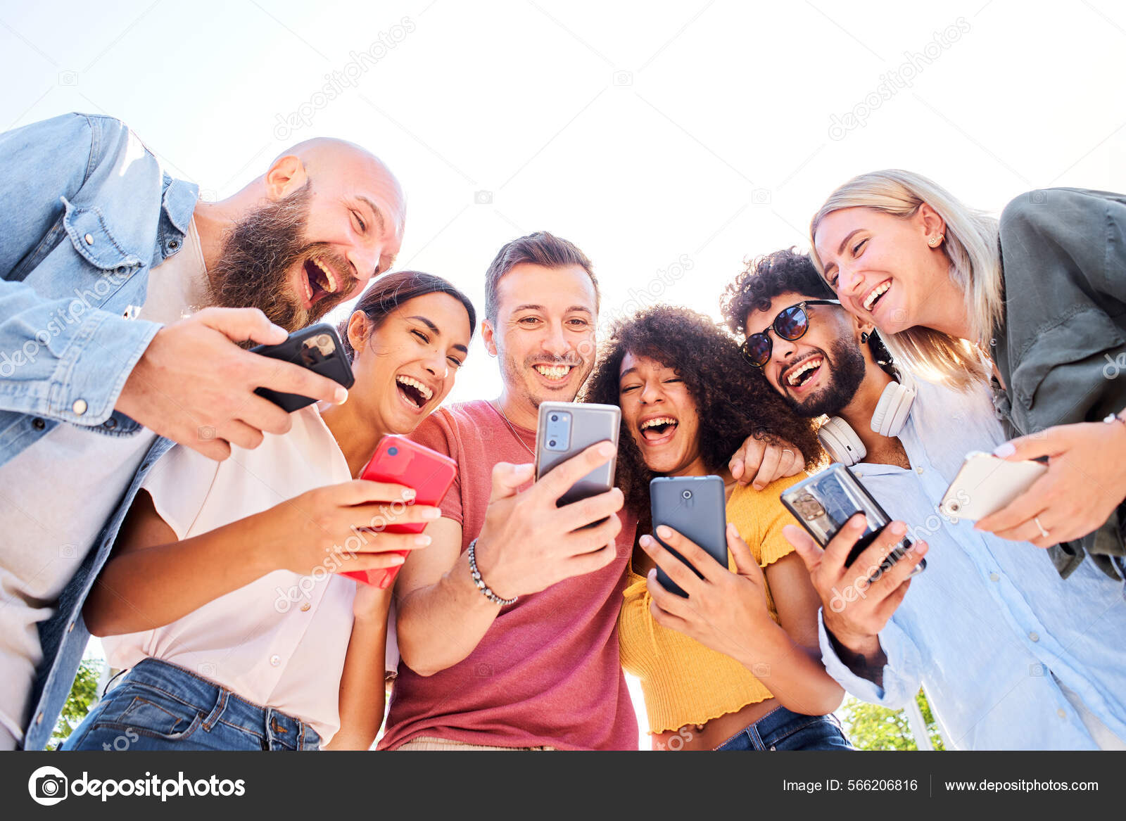 Group Of People Smiling Outside