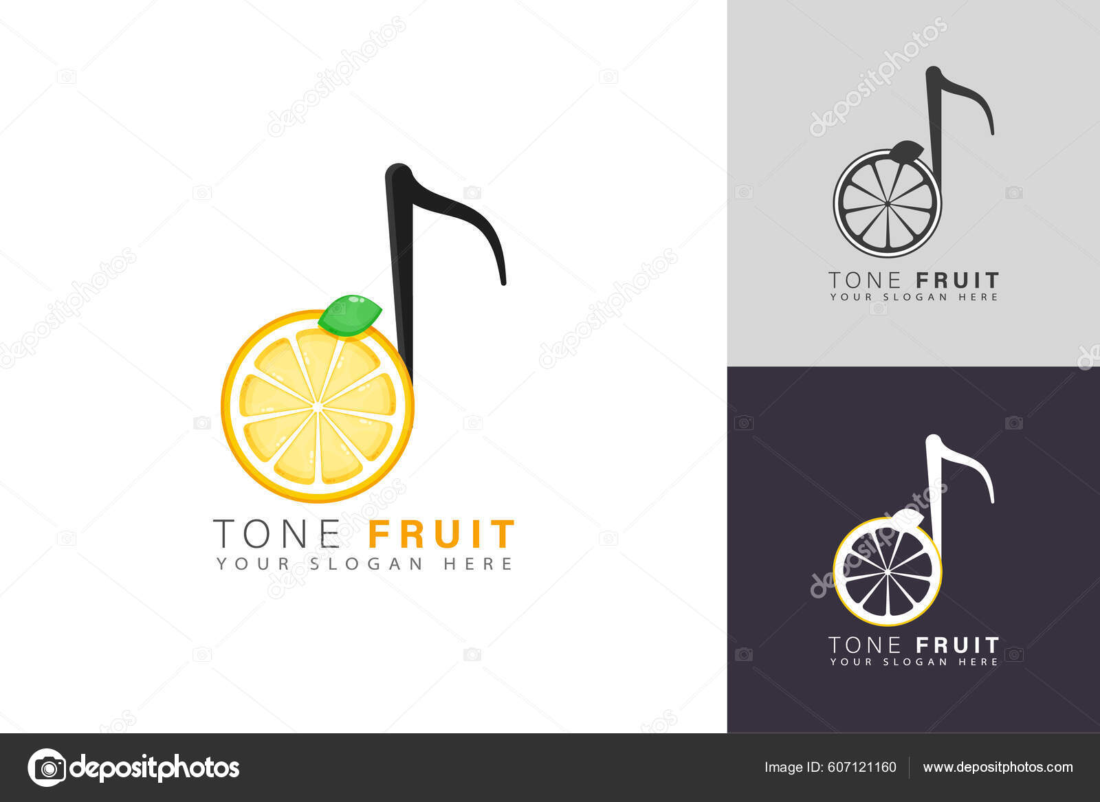 Fruit Tone Logo Design Stock Vector by ©tridatustudio 607121160