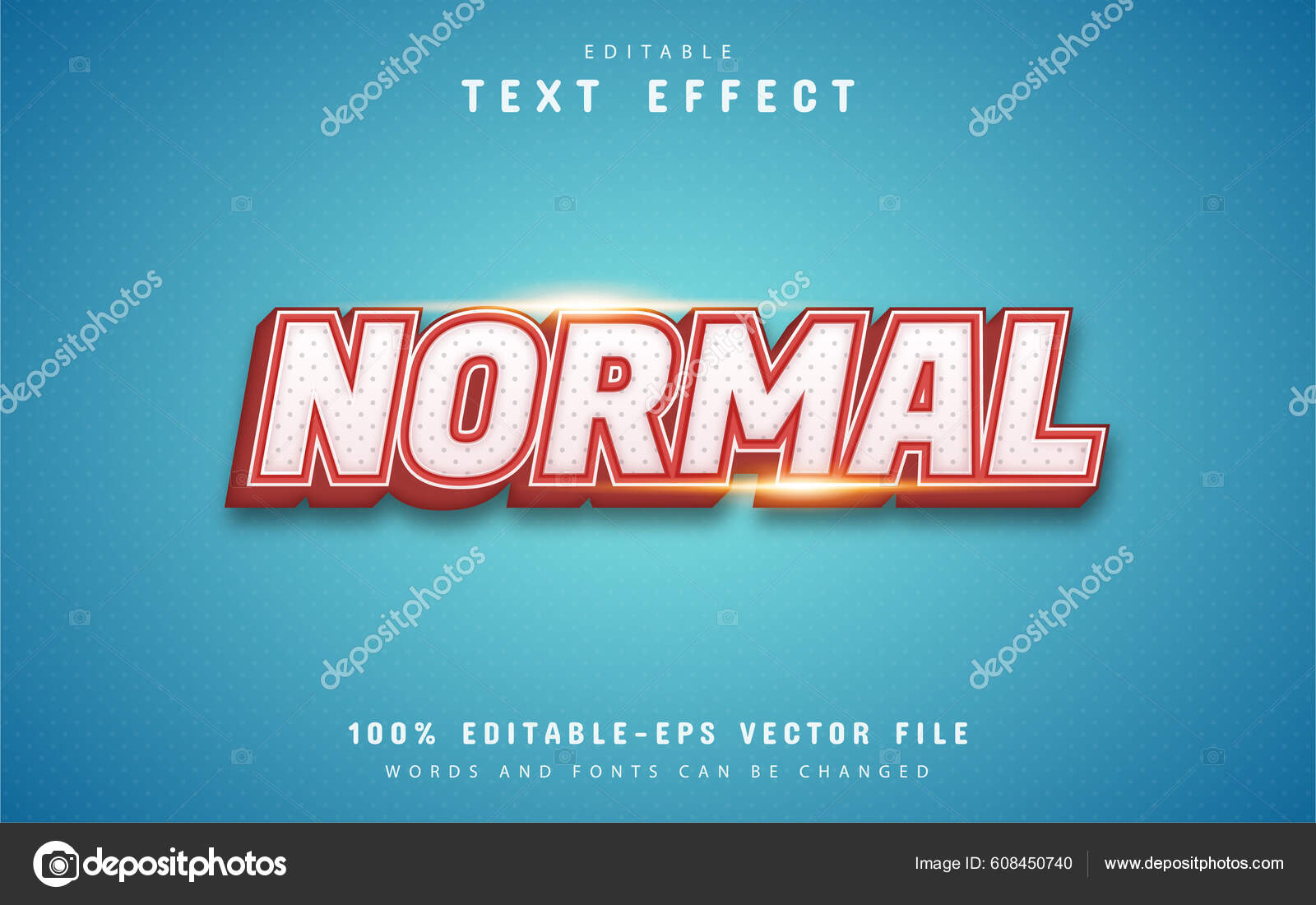 Texto Normal Efecto Texto Estilo Vintage Vector de stock por ...