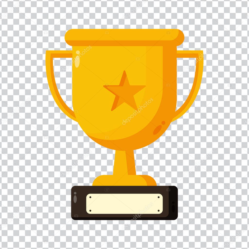 Icono Trofeo Oro Sobre Fondo Transparente Vector de Stock de ...