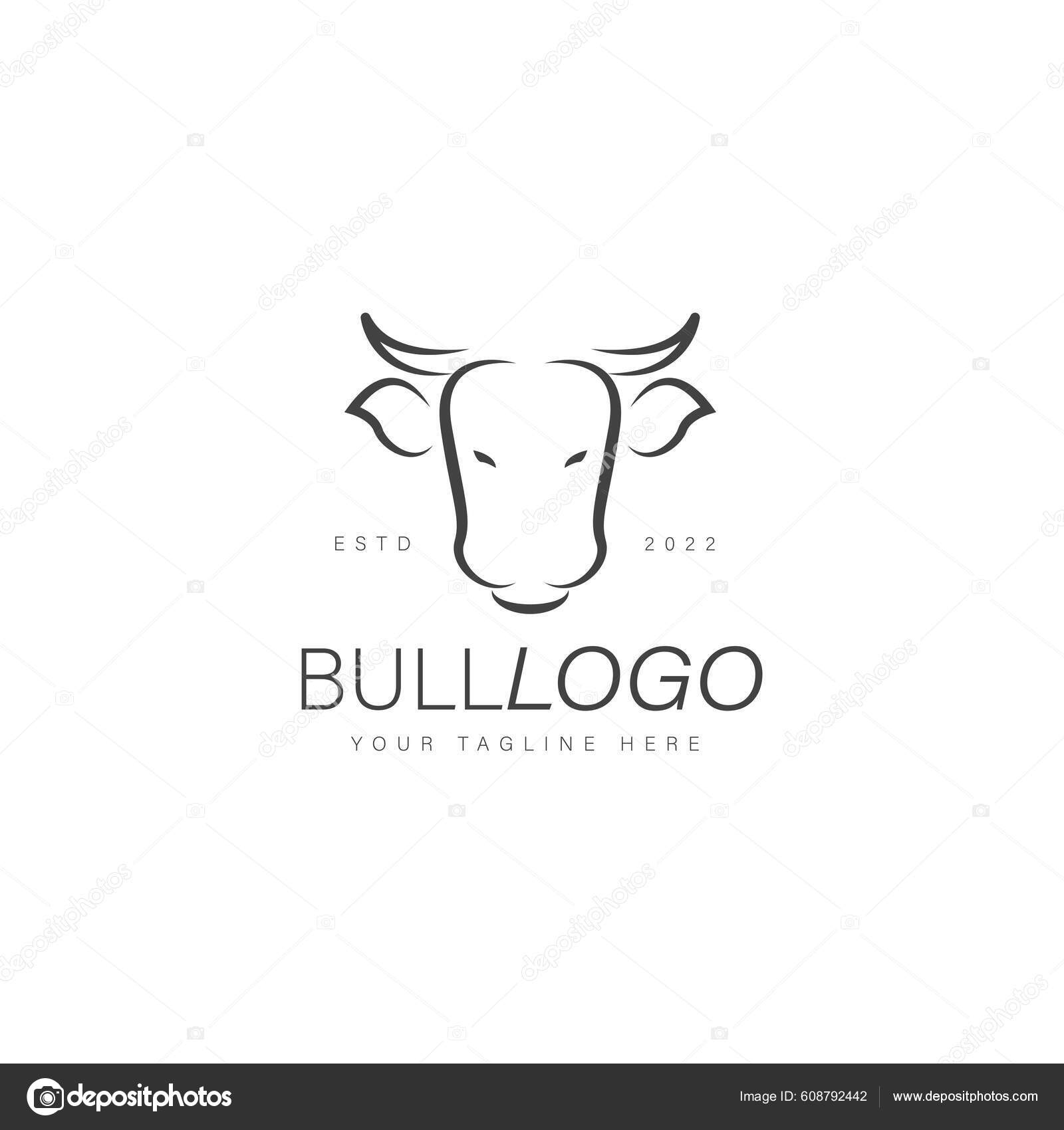Bull Line Logo Design Icon Illustration Stock Vector by ©tridatustudio ...