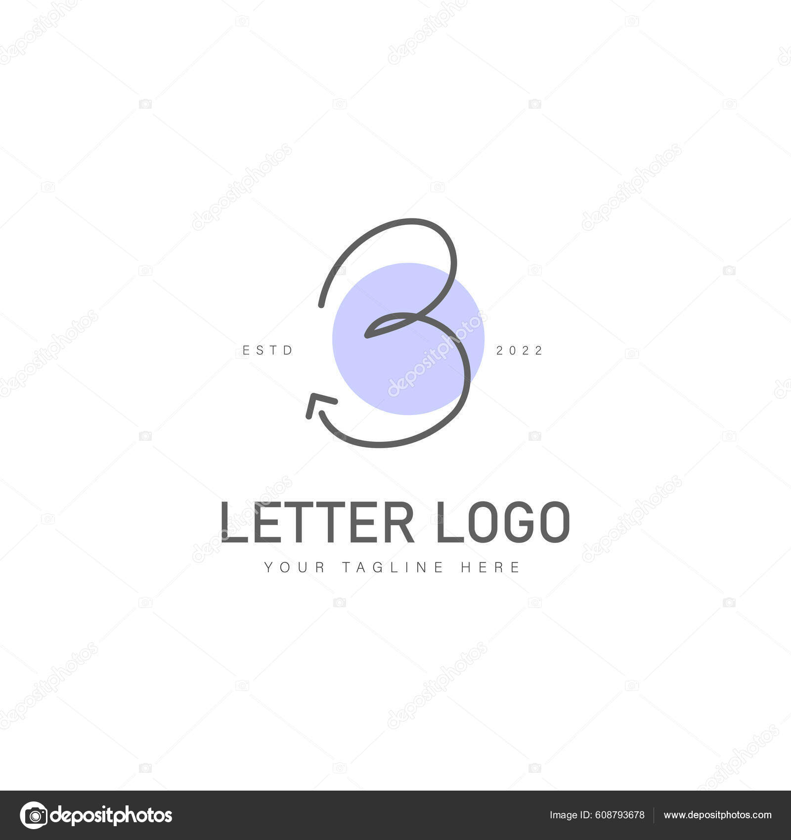 Letter Arrow Line Logo Design Icon Illustration Stock Vector by ...