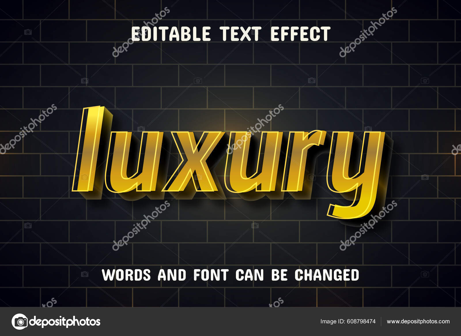 Luxury Text Text Effect Stock Vector by ©tridatustudio 608798474