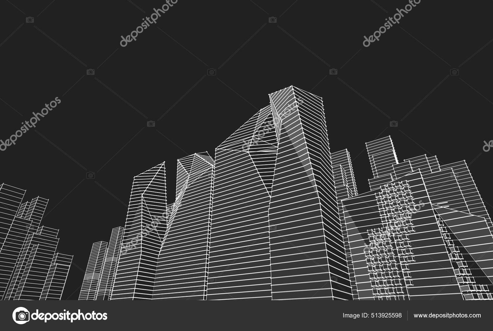 Abstract Architecture Deconstructivism Rendering — Stock Photo ...