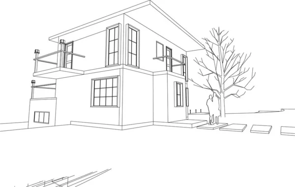 Grafika wektorowa Dom rysunek, Dom rysunek obrazy wektorowe | Depositphotos