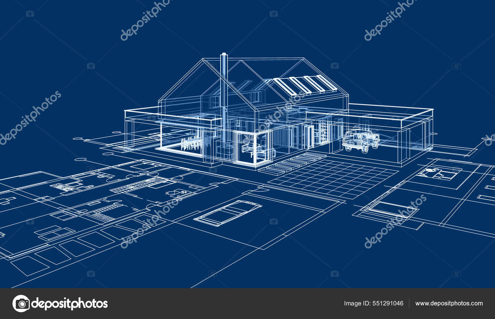 Modern House 3d Blueprints