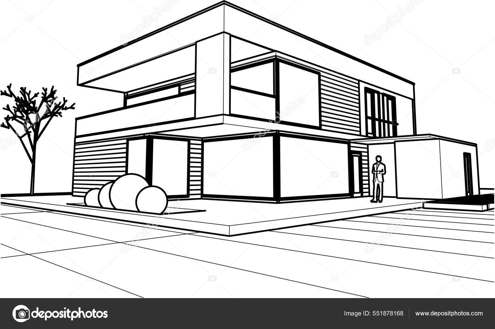 Modern House Drawing