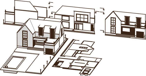 Gambar Rancangan Rumah Vektor Stok oleh ©SAdesign 556314118