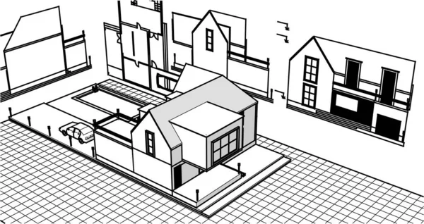 Gambar Rancangan Rumah Vektor Stok oleh ©SAdesign 556313040