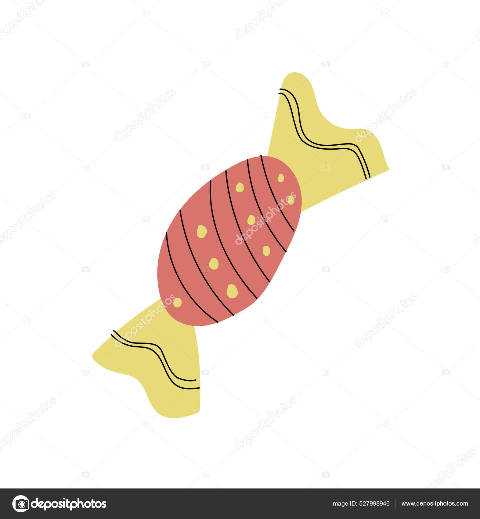 Candy. Doodle flat and line. Stock Vector by ©0merta 527998946