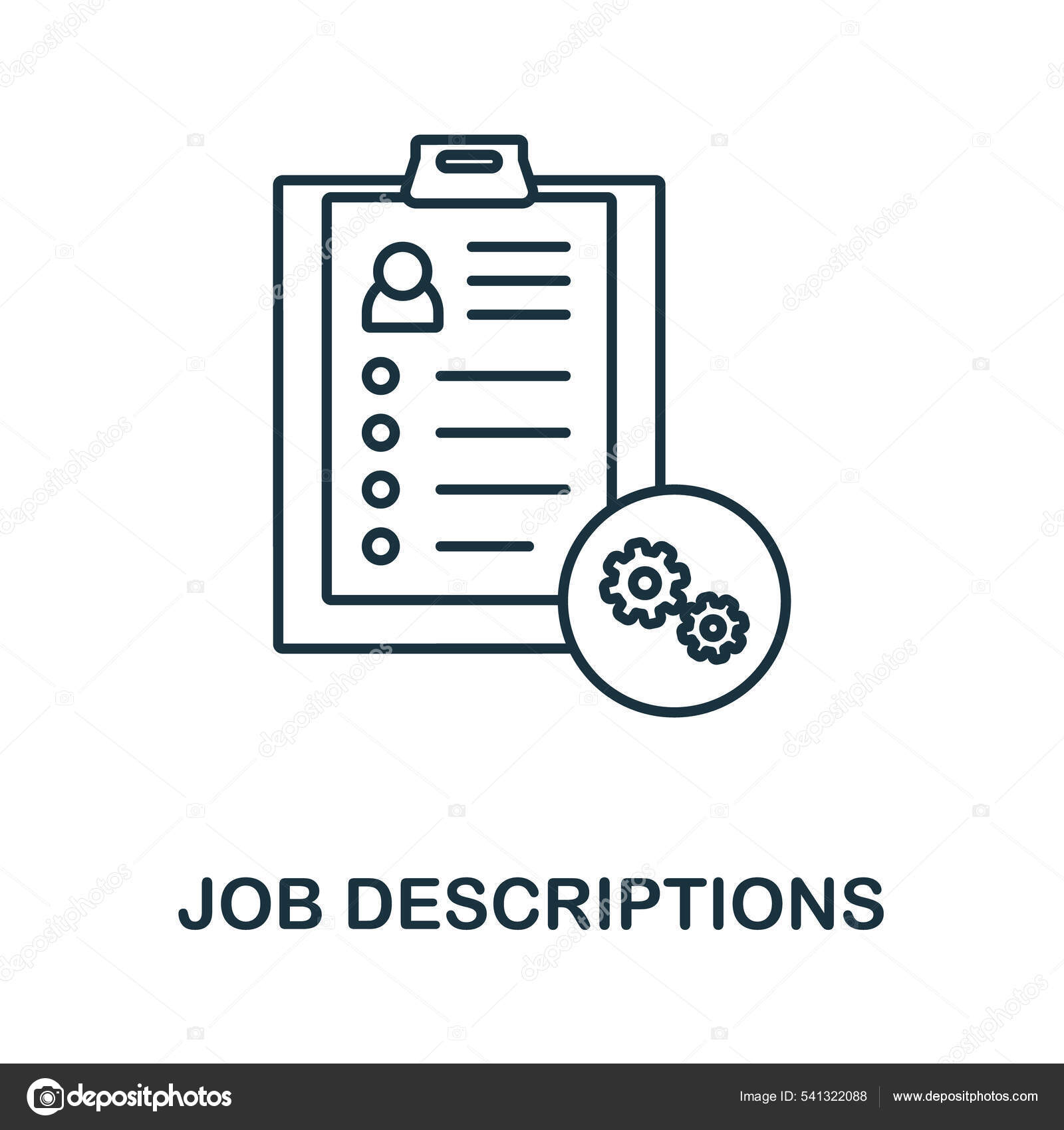 Job Descriptions icon. Line element from digital transformation ...