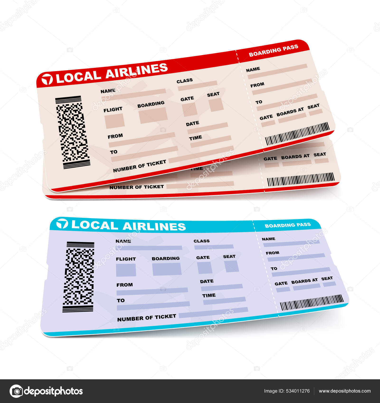 Ticket flight airport pass vector Stock Vector Image by ©pikepicture ...