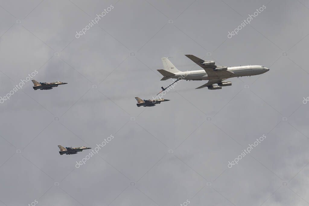 Jerusalem, Israel - May 5th, 2022: Three israeli air force General ...