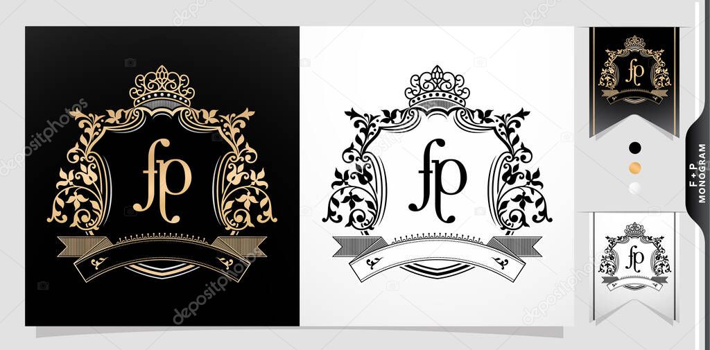 FP o PF letra inicial y nombre gráfico Marcos Frontera de diseños ...