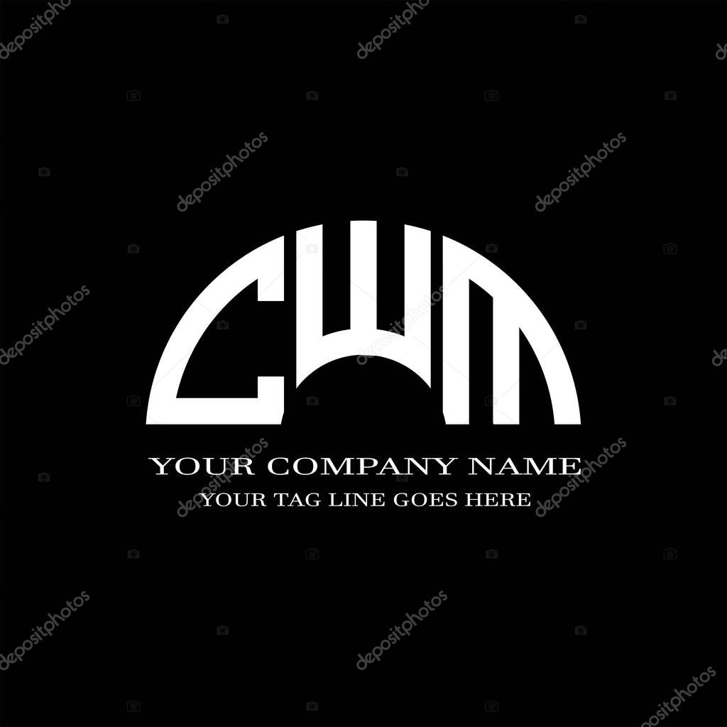 Diseño creativo del logotipo de la letra CWM con gráfico vectorial 2023