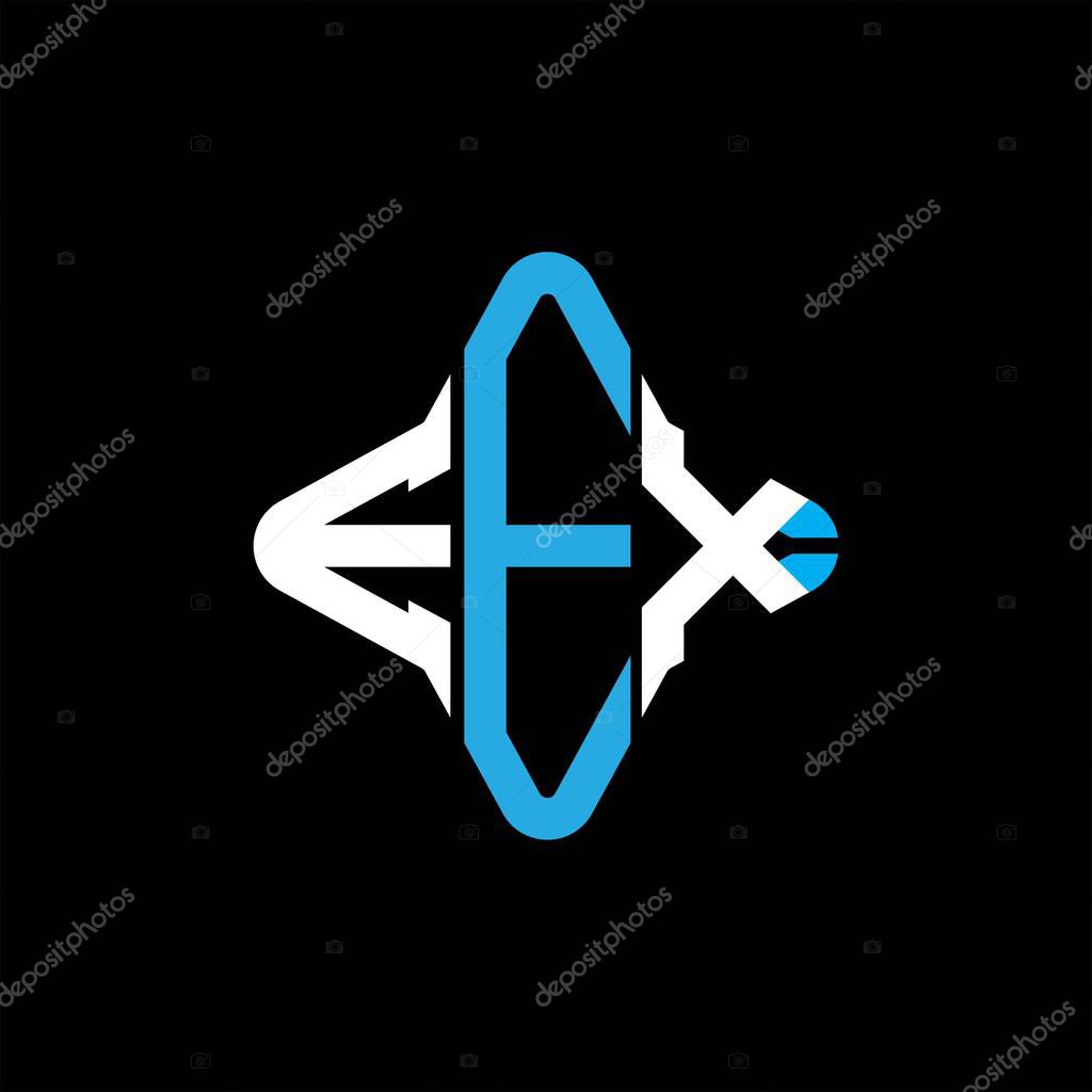Diseño creativo del logotipo de la letra EEX con gráfico vectorial 2023
