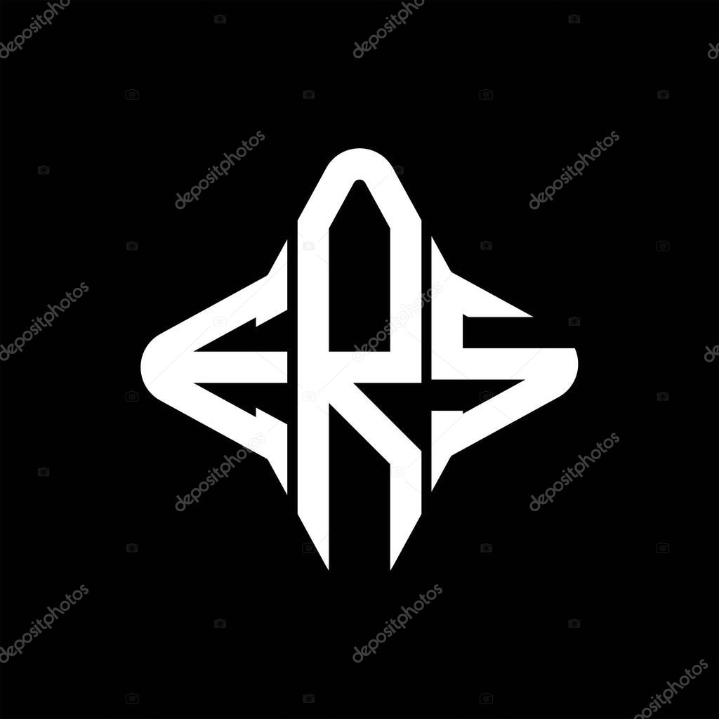 Diseño creativo del logotipo de la letra ERS con gráfico vectorial 2023