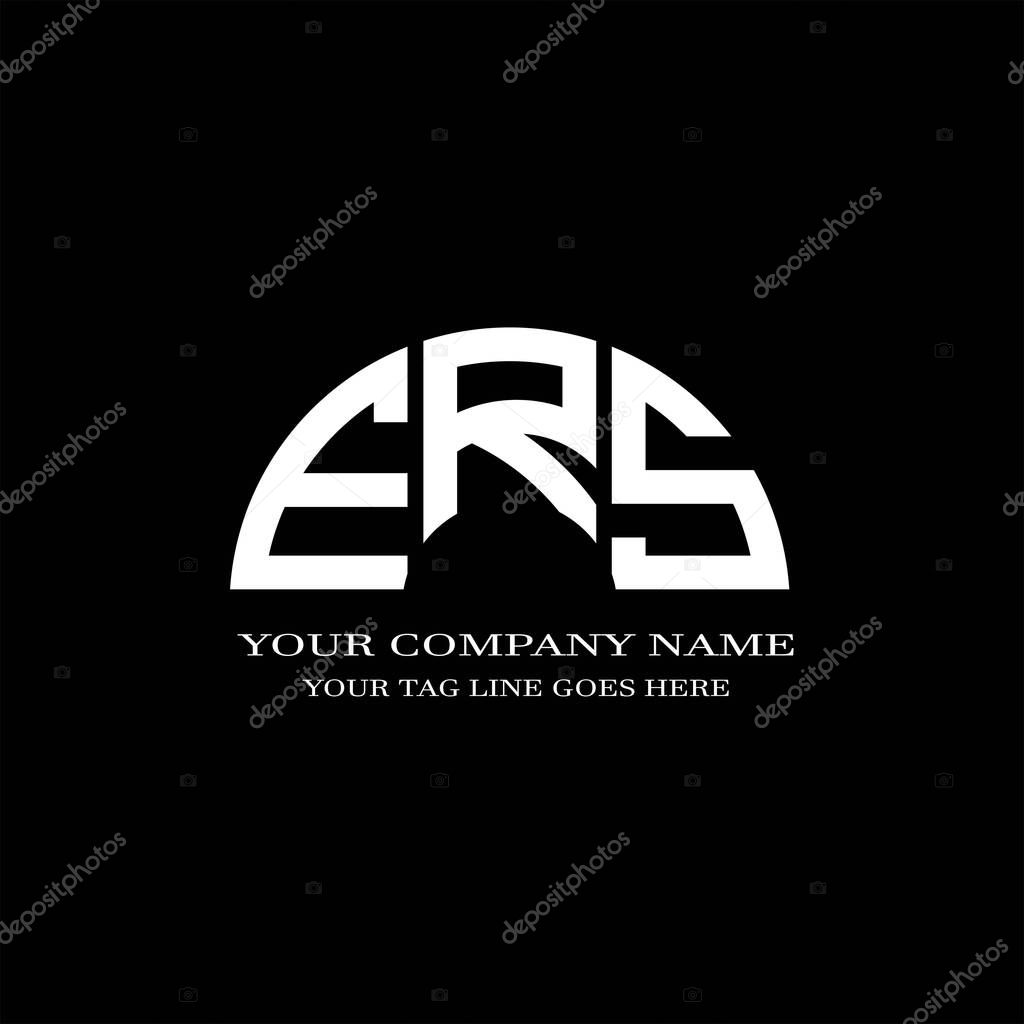 Diseño creativo del logotipo de la letra ERS con gráfico vectorial 2024