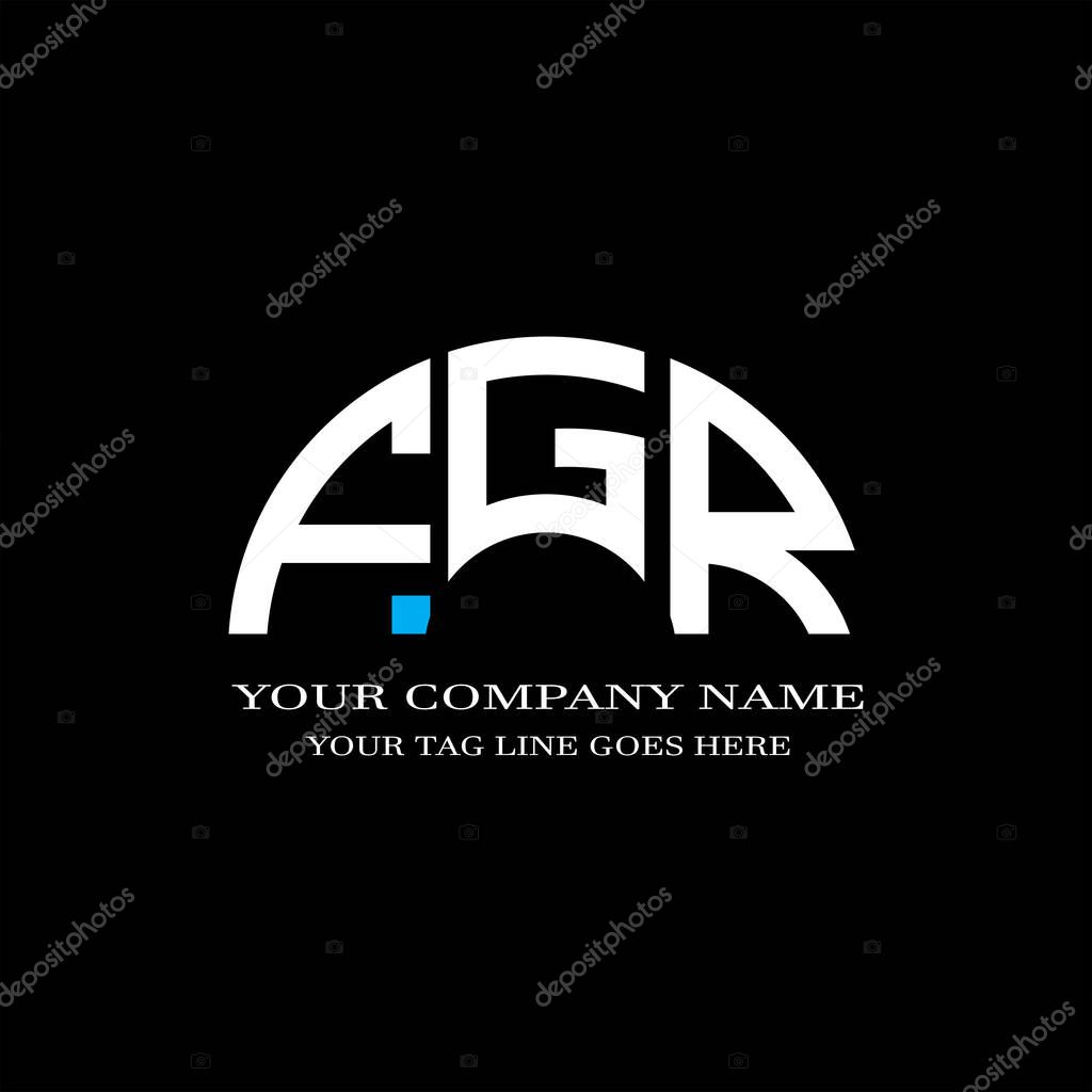 Diseño creativo del logotipo de la letra FGR con gráfico vectorial 2023