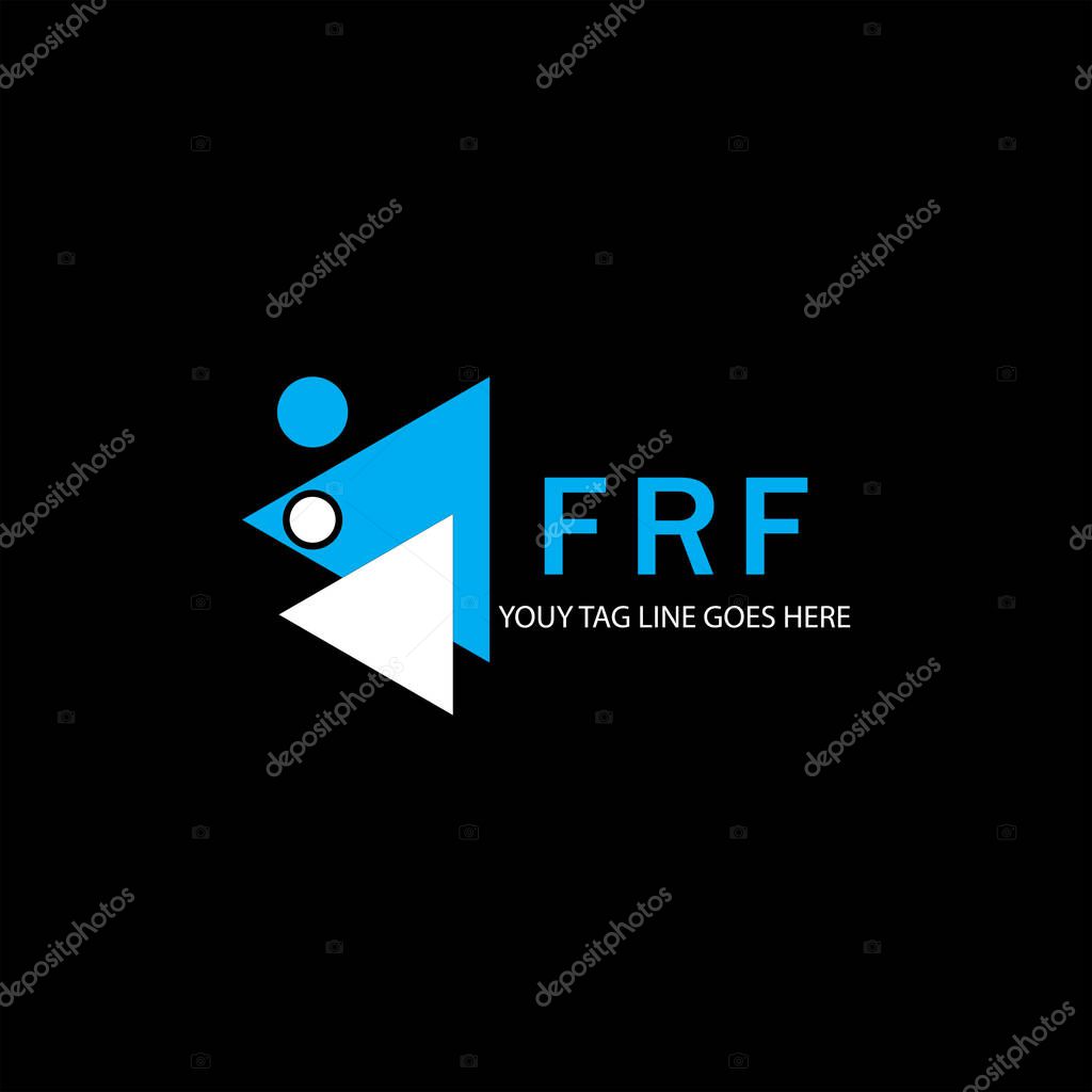 Diseño creativo del logotipo de la letra FRF con gráfico vectorial 2022