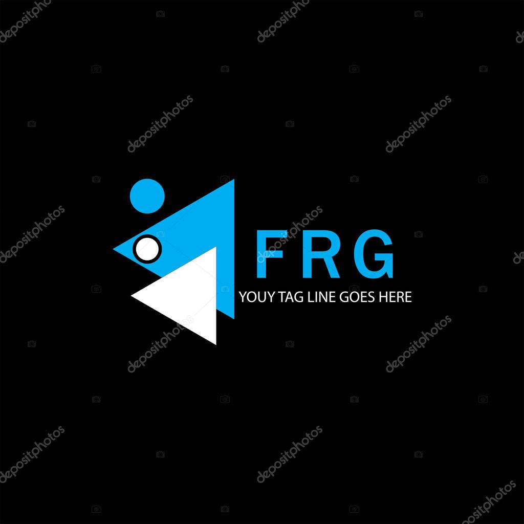 Diseño creativo del logotipo de la letra FRG con gráfico vectorial 2023