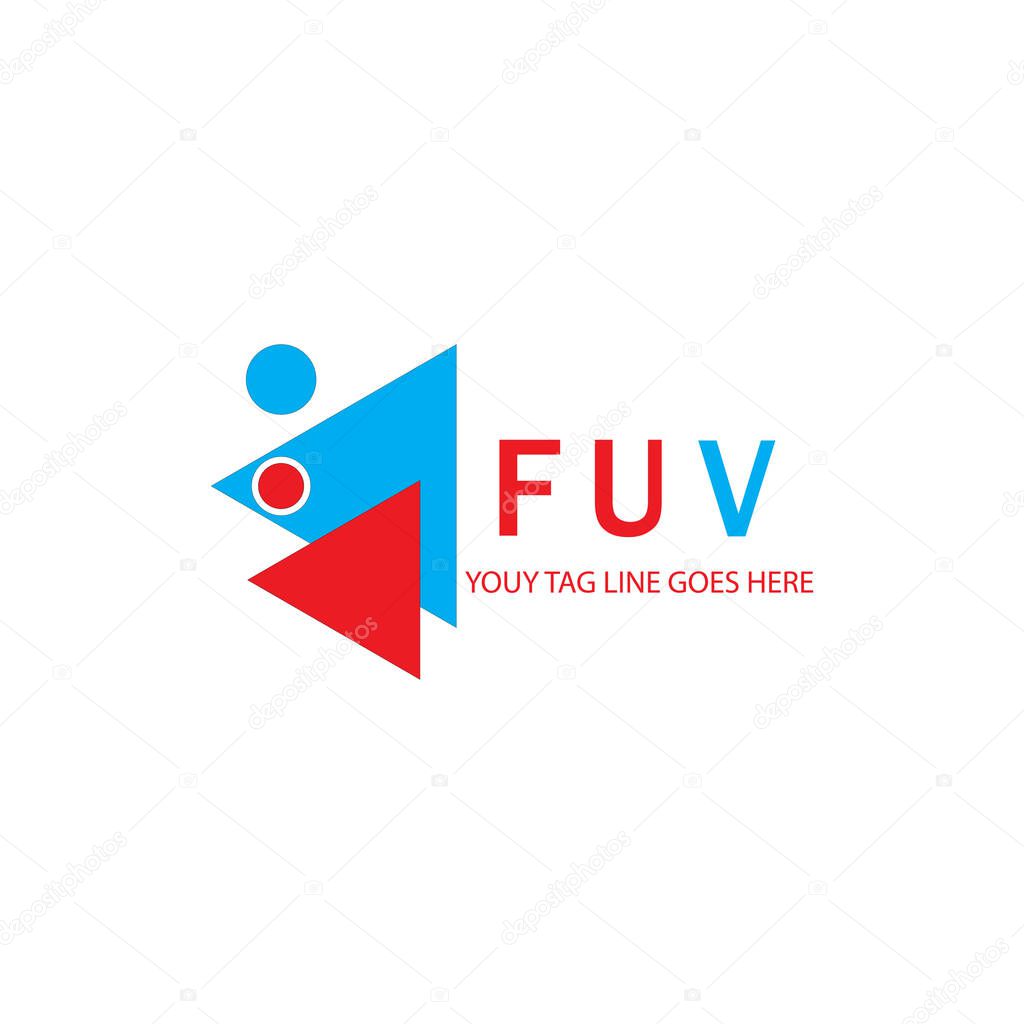 Diseño creativo del logotipo de la letra FUV con gráfico vectorial 2023