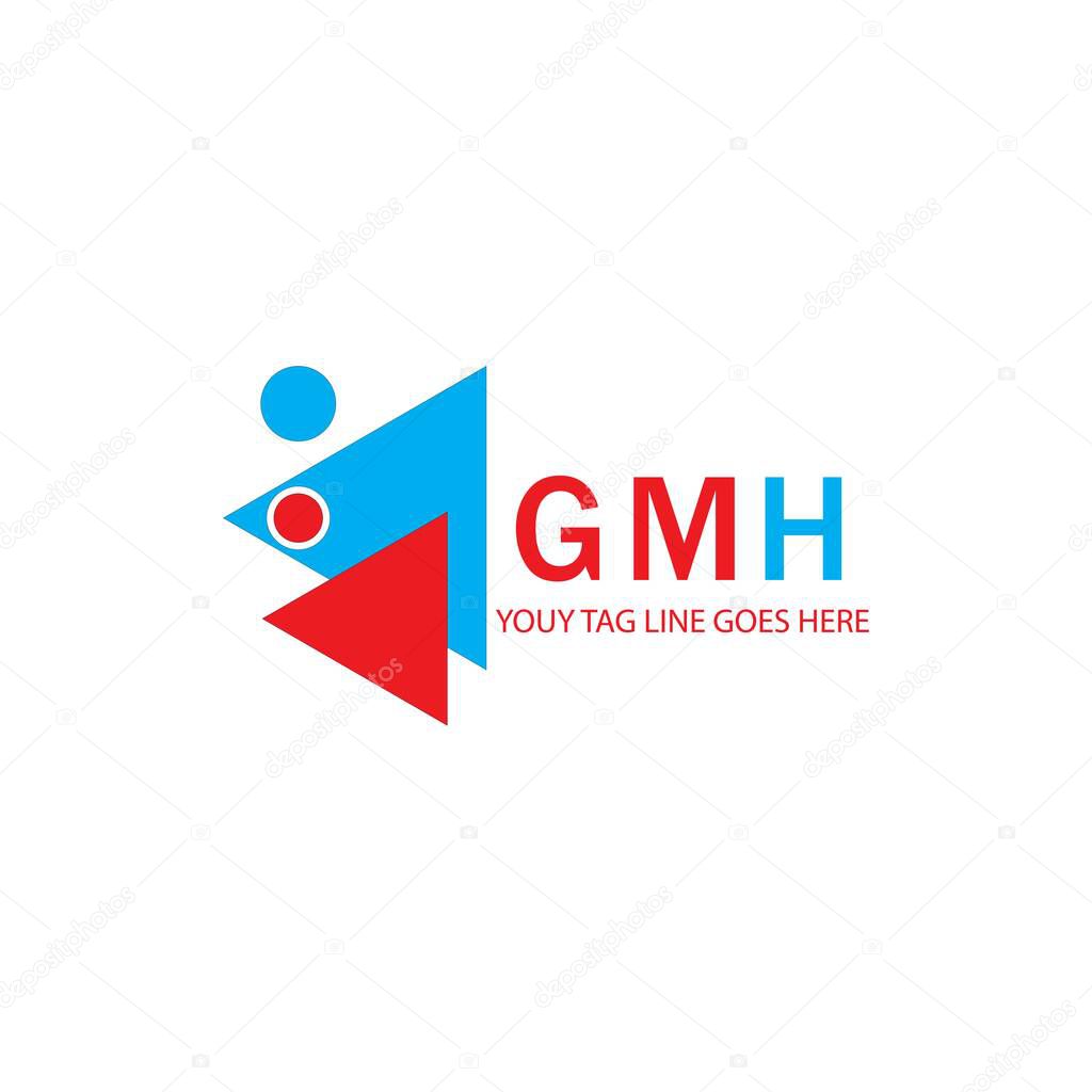 Diseño creativo del logotipo de la letra GMH con gráfico vectorial 2022