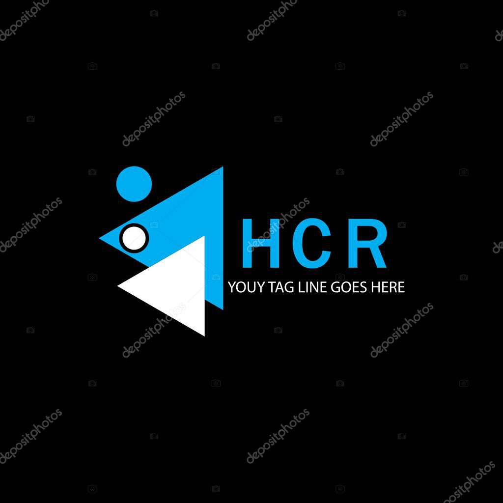Diseño creativo del logotipo de la letra HCR con gráfico vectorial 2022