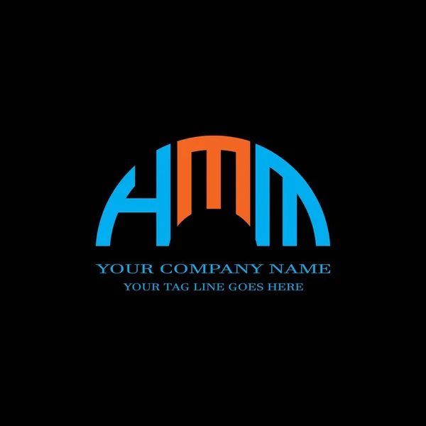 Diseño creativo del logotipo de la letra HMM con gráfico vectorial 2024