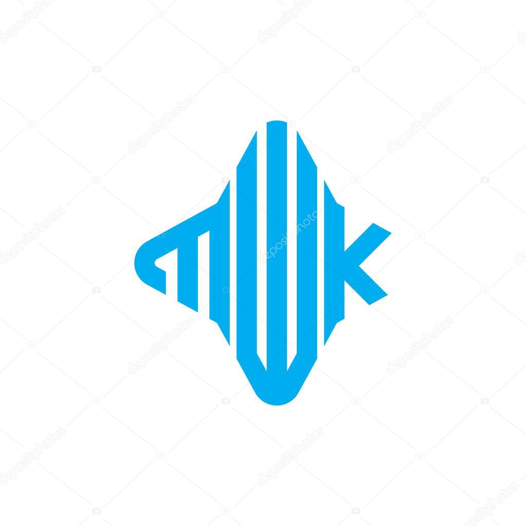Diseño creativo del logotipo de la letra MWK con gráfico vectorial 2022