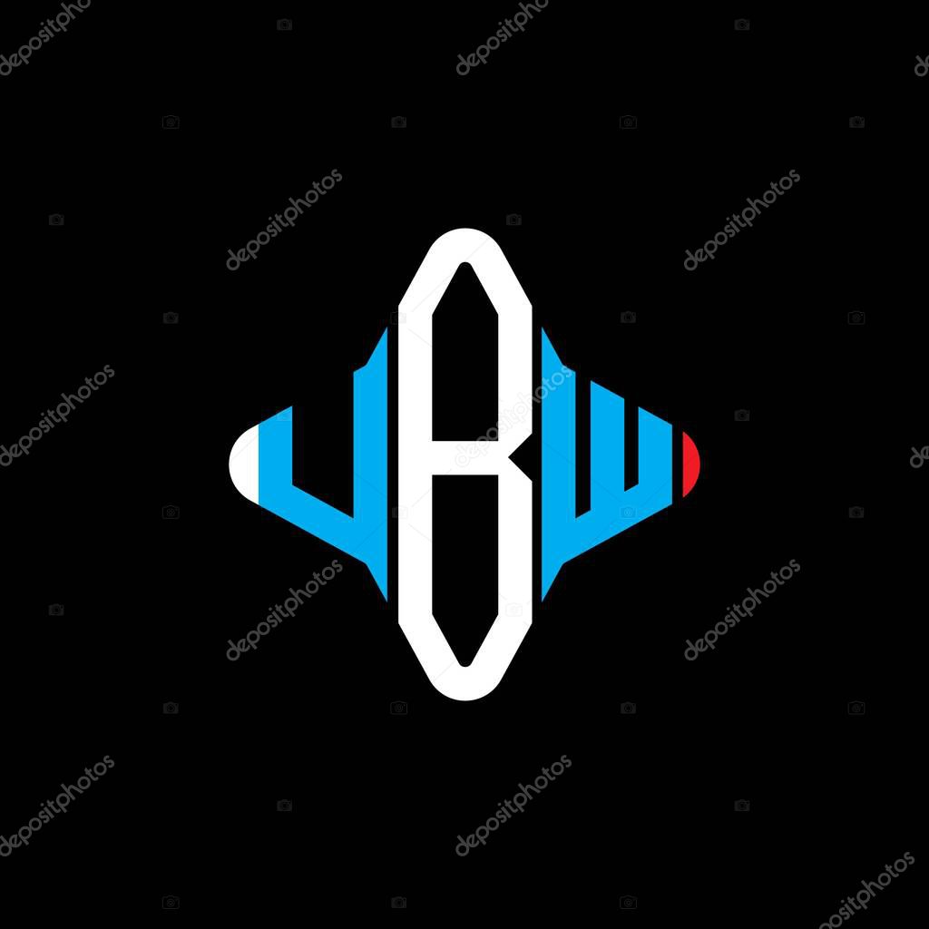 Diseño creativo del logotipo de la letra UBW con gráfico vectorial 2022