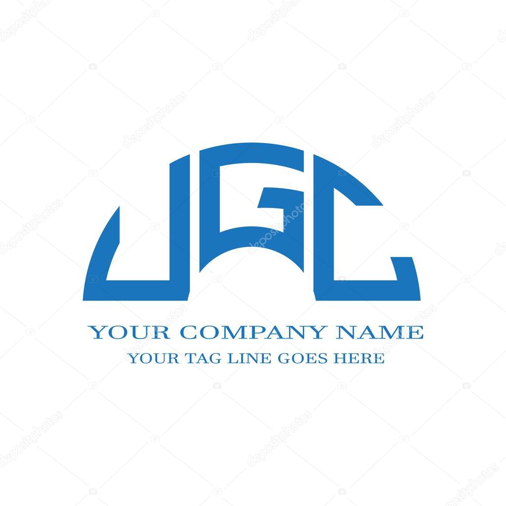 Diseño creativo del logotipo de la letra UGC con gráfico vectorial 2022
