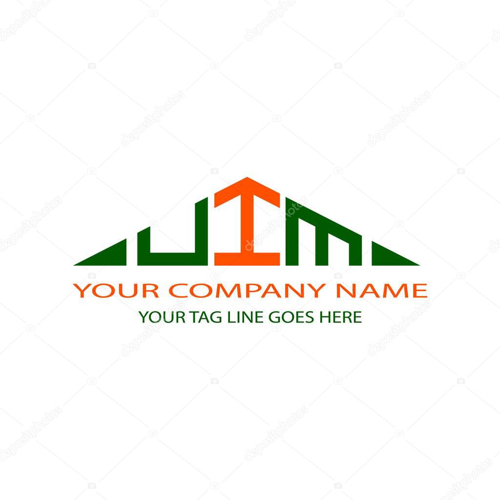 Diseño creativo del logotipo de la letra UIM con gráfico vectorial 2022
